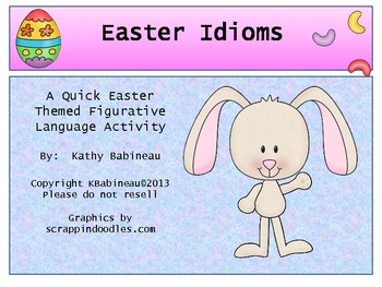 Speech Language Activities for Easter - Kathy B SLP